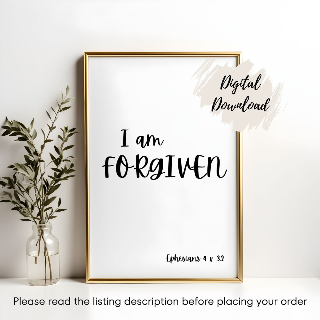 Bible Verse Digital Printable Wall Art | Ephesians 4v32 | Scripture ...