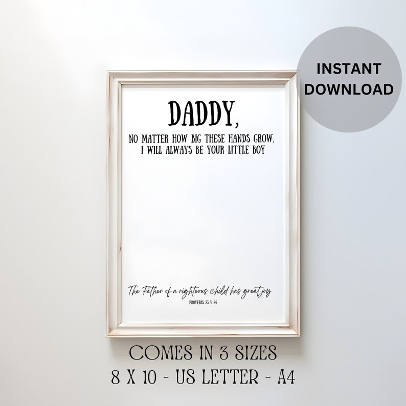 Fathers Day Handprint Art Craft Printable | DIY Keepsake Gift for Dad ...