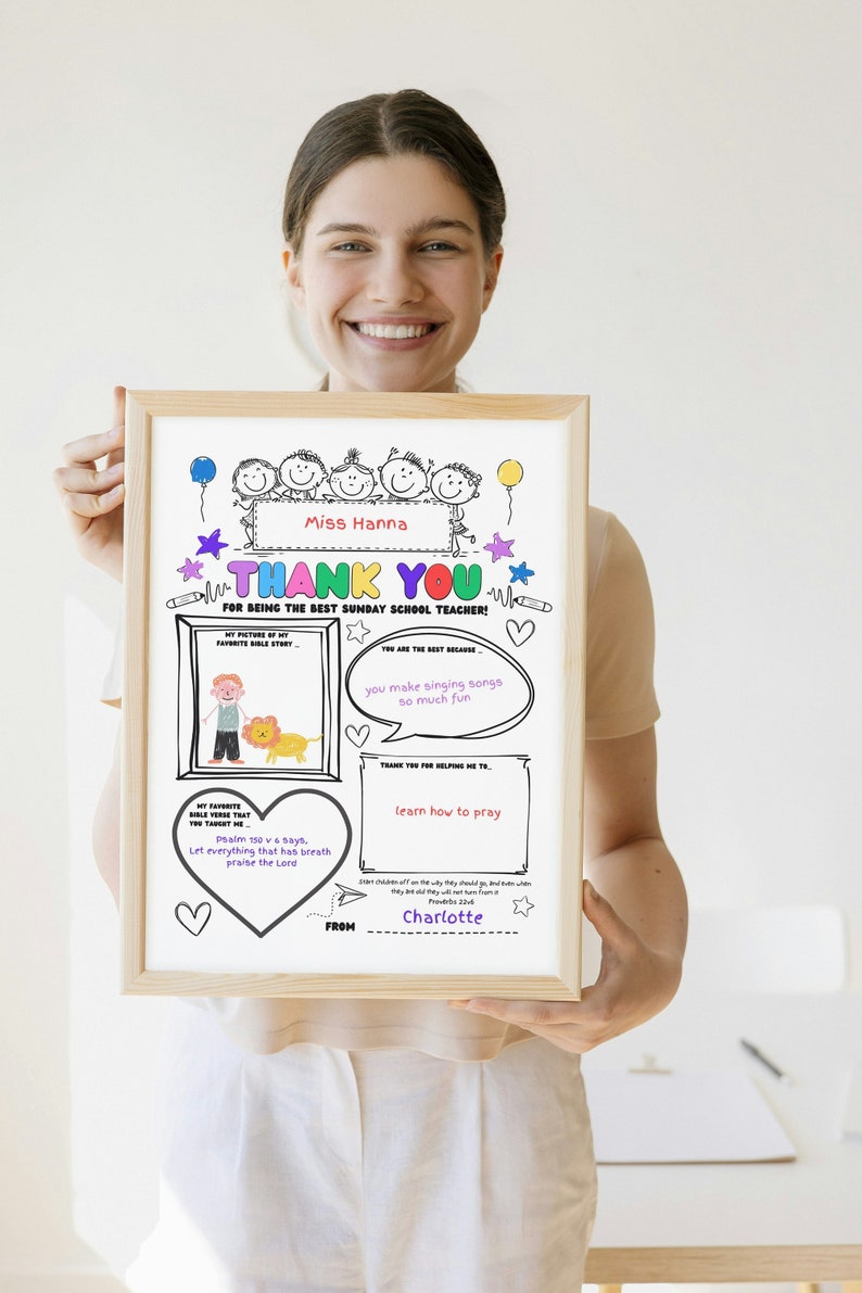 Sunday School Teacher Appreciation End of Year Gift | Printable ...