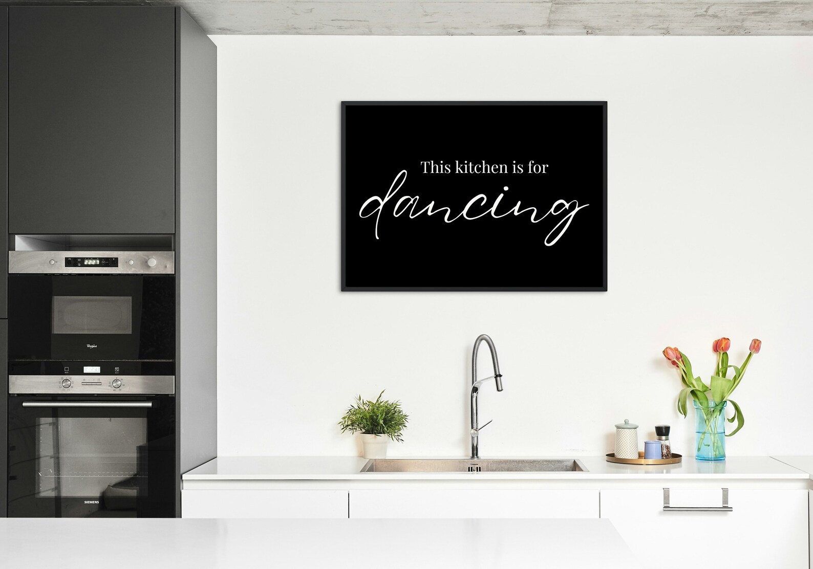 This Kitchen is for Dancing | Slogan Quote Print | Typography Print ...