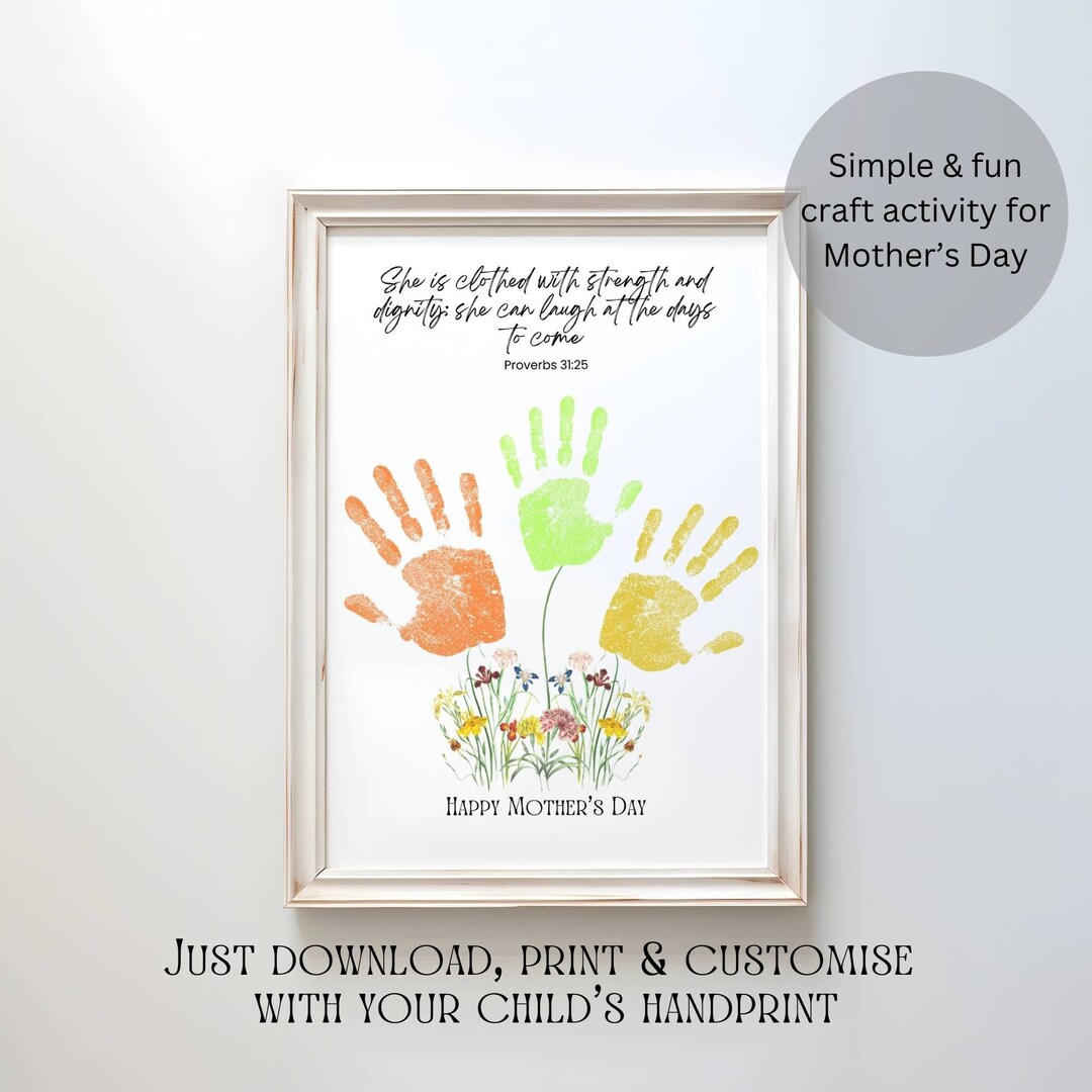 Mothers Day Handprint Art | Wildflowers Preschool, Sunday School Craft ...