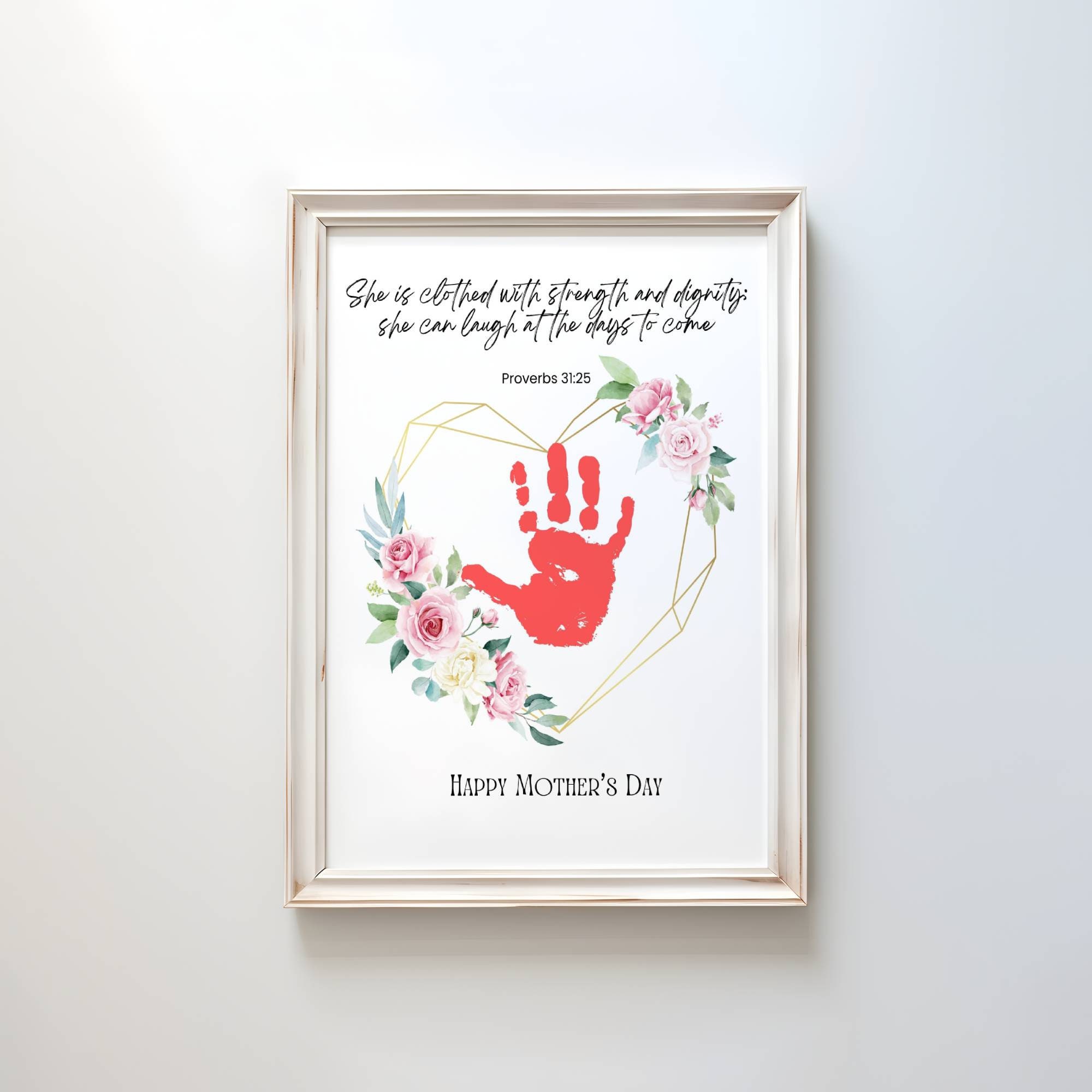 Mothers Day Flower Handprint Art Bundle | Printable Bible Craft ...