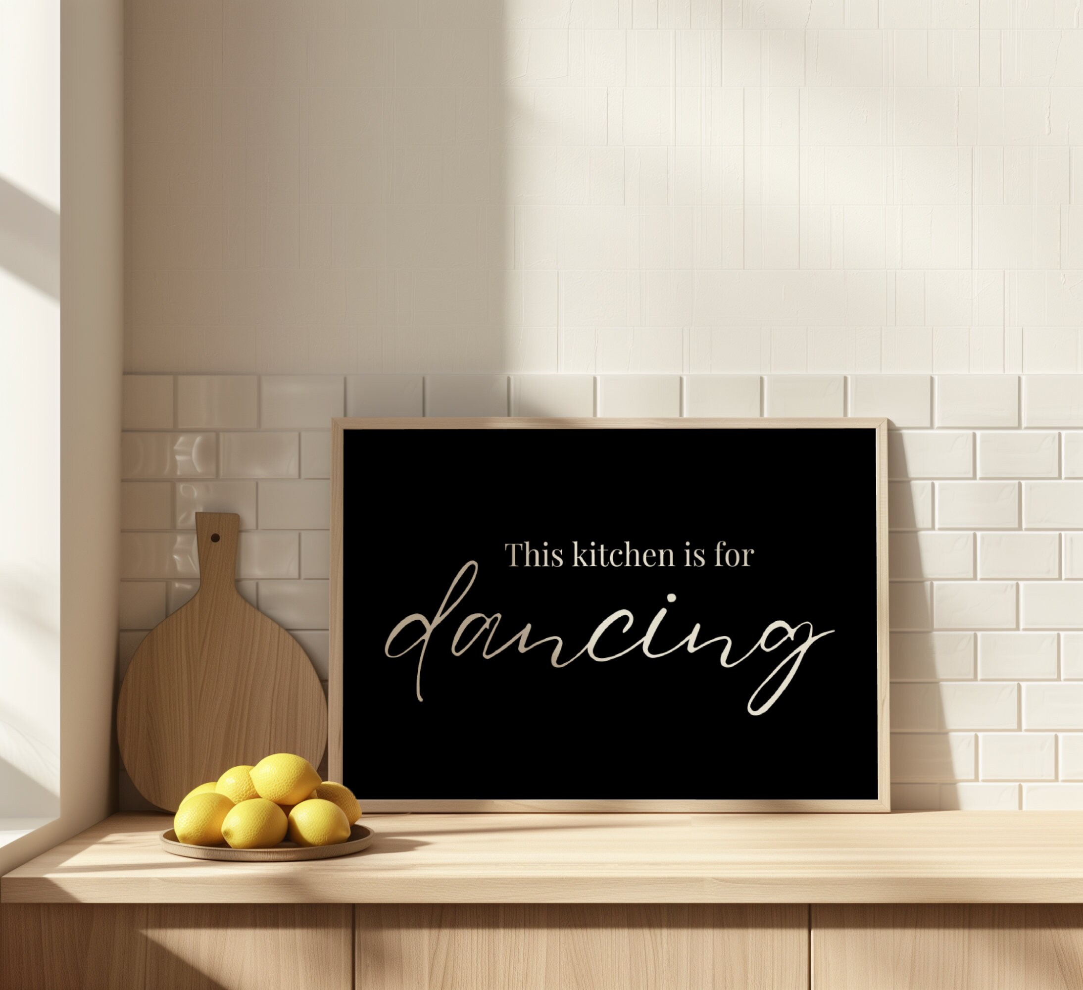 This Kitchen is for Dancing | Slogan Quote Print | Typography Print ...