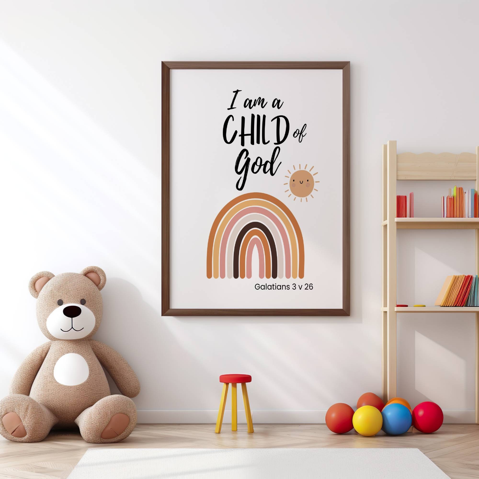 Christian Nursery Decor Kids Bible Verse Wall Art Scripture Print ...
