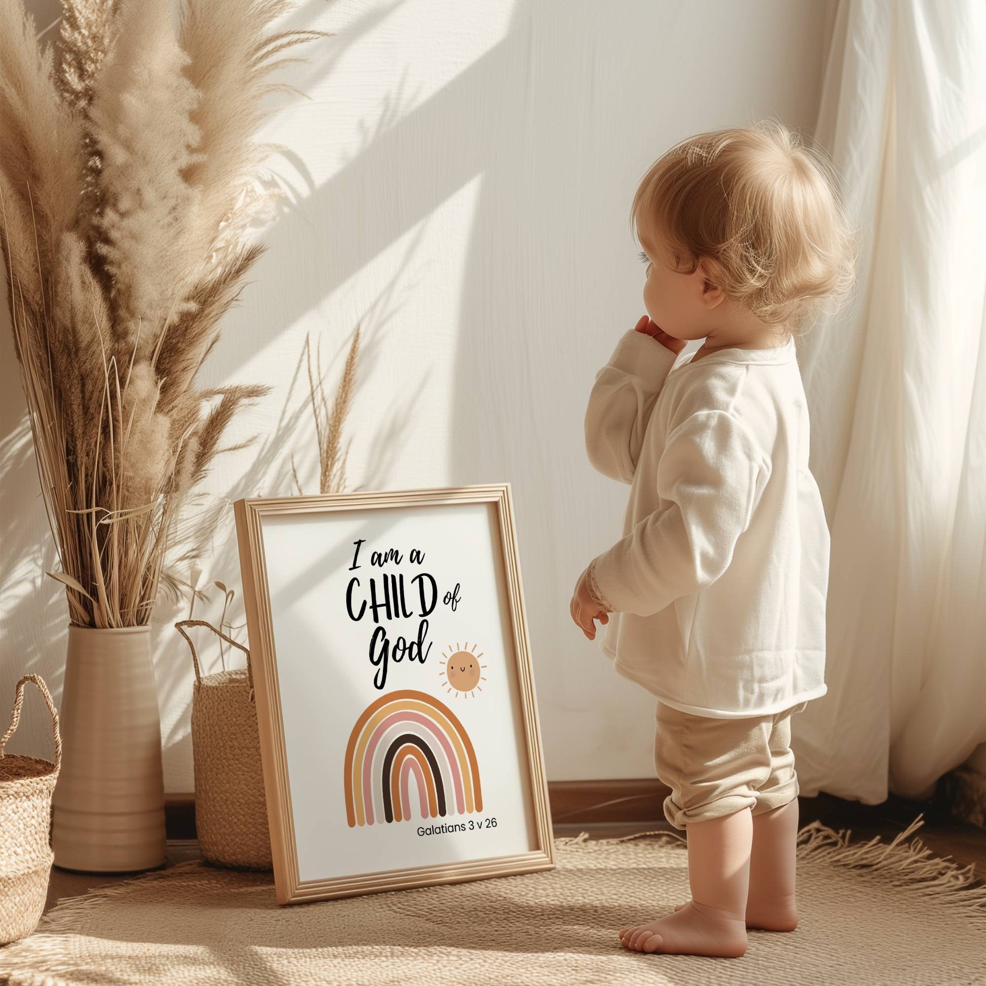 Christian Nursery Decor Kids Bible Verse Wall Art Scripture Print ...