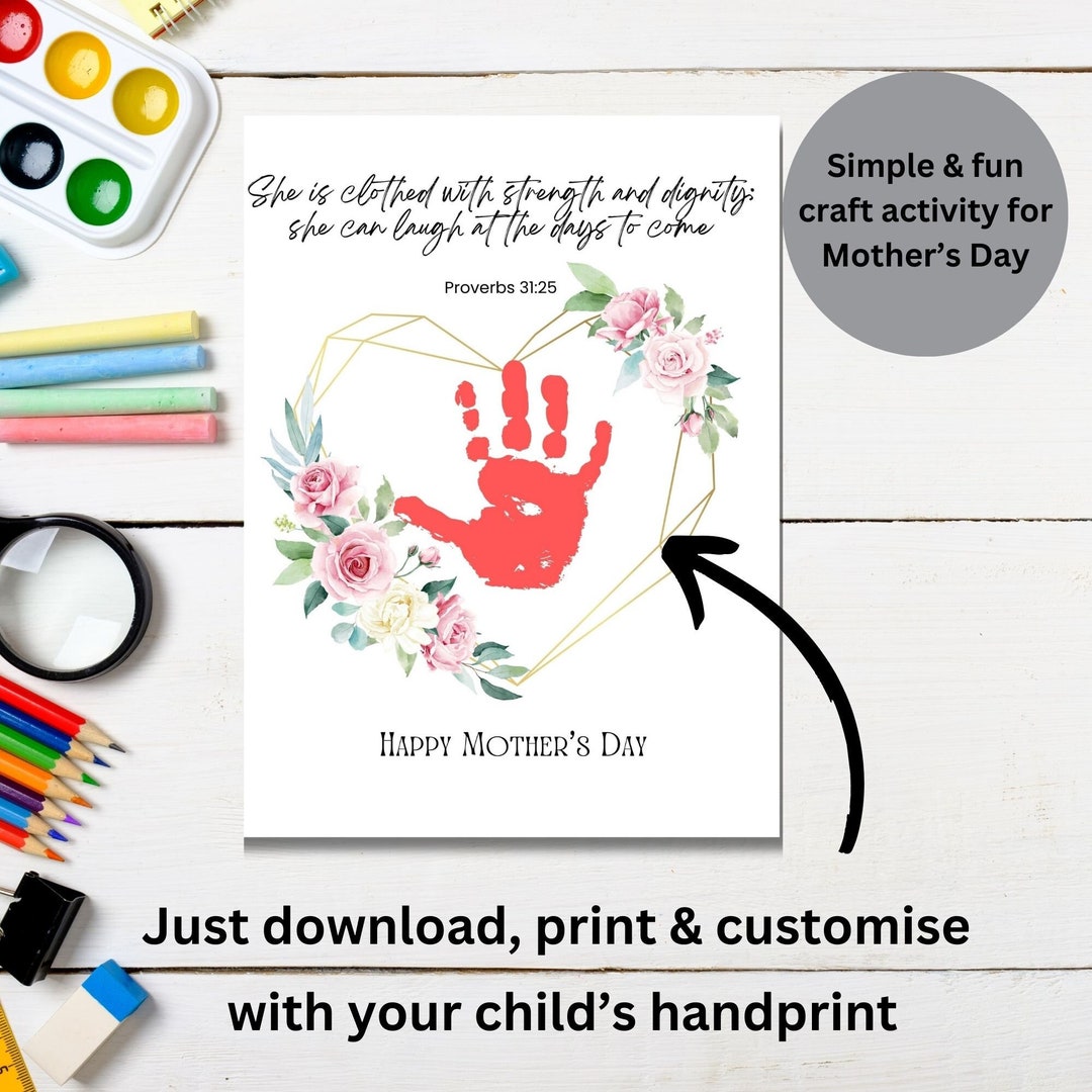 Mother's Day Handprint Art | Preschool, Sunday School Craft | Christian ...