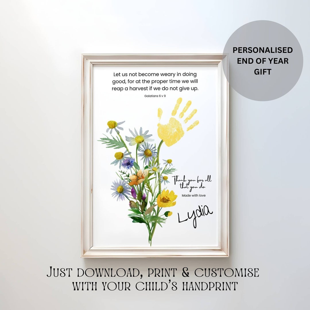 Teacher Appreciation Handprint Gift | Christian Keepsake Gift for ...