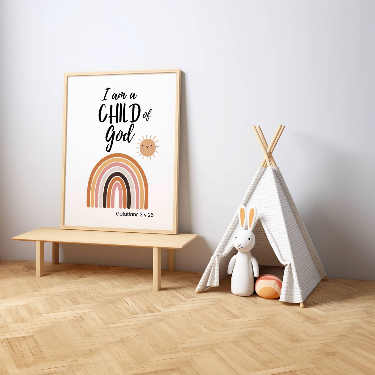 Christian Nursery Decor | Kids Bible Verse Wall Art | Scripture Print ...