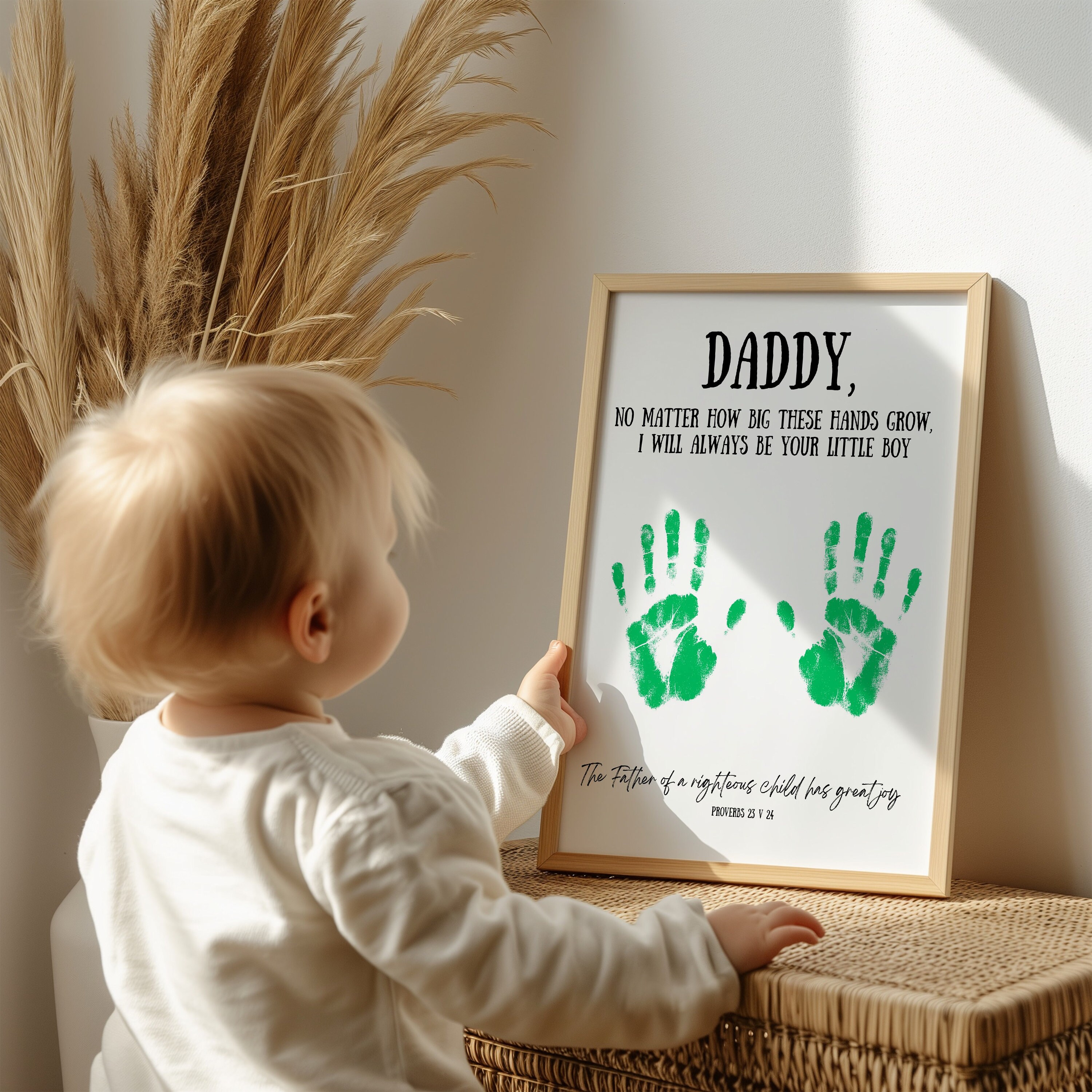 Fathers Day Handprint Art Craft Printable | DIY Keepsake Gift for Dad ...