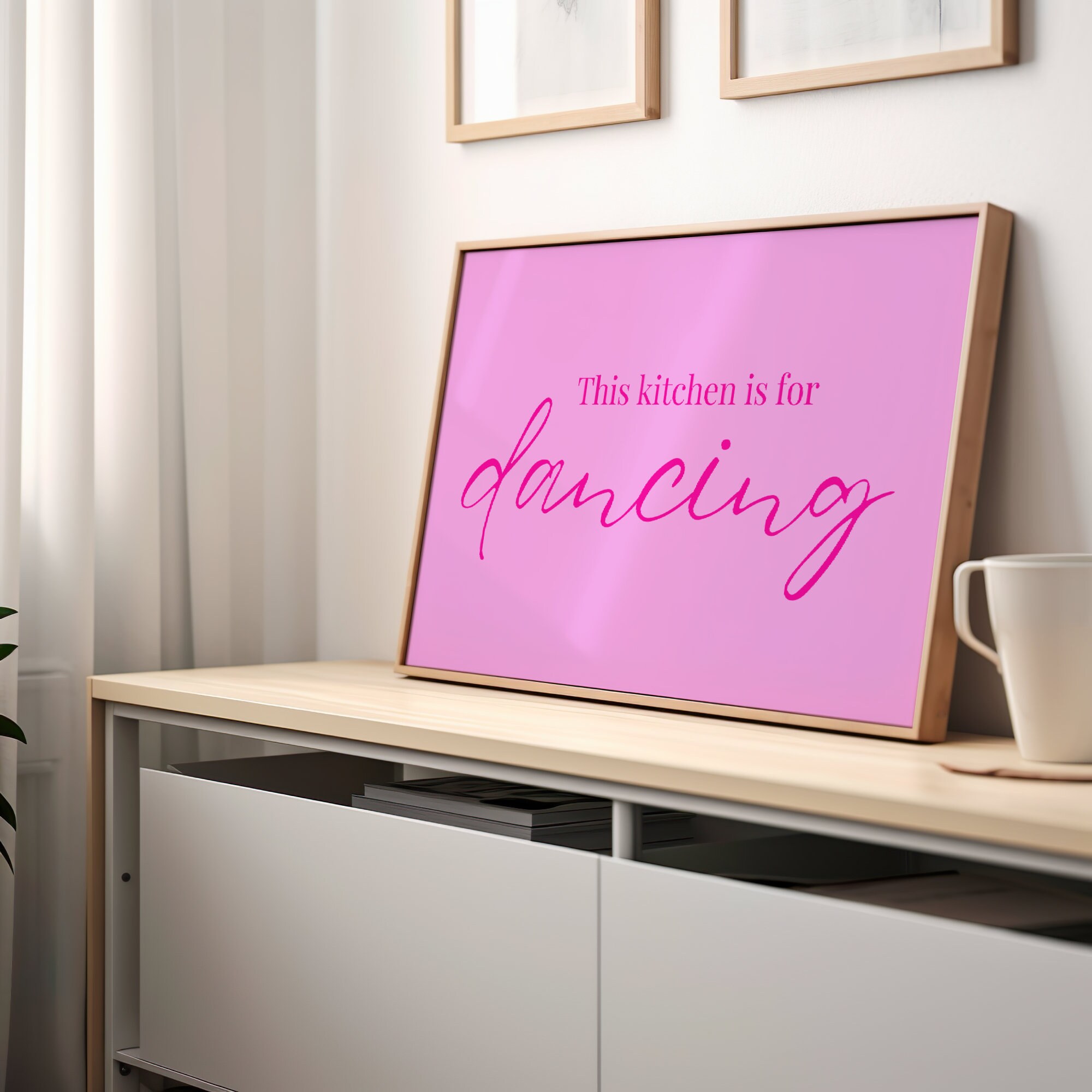This Kitchen is for Dancing | Slogan Quote Print | Typography Print ...