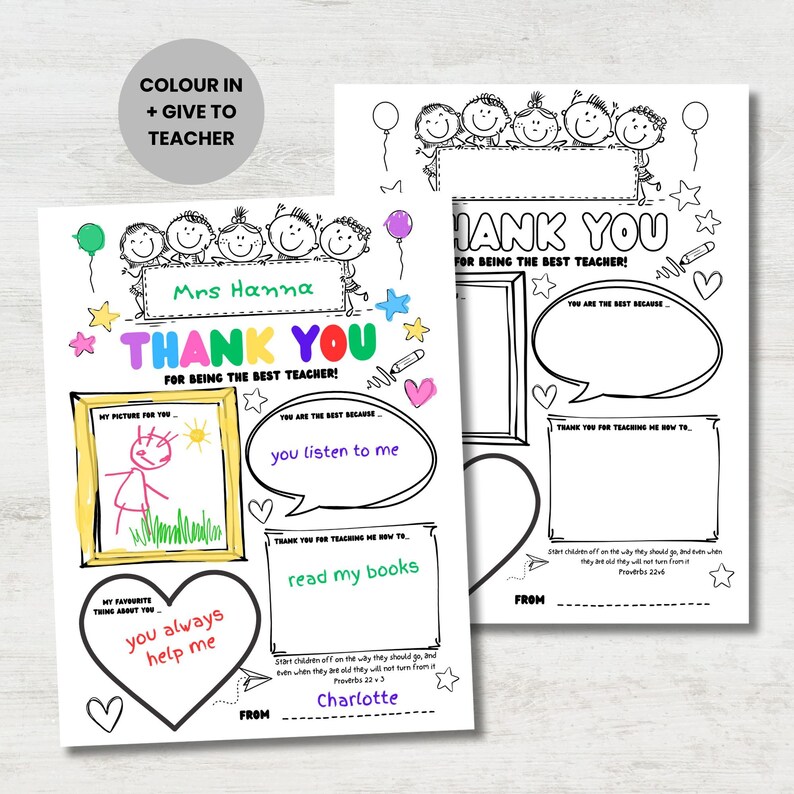 Teacher Appreciation Week Printable Gift With Bible Verse | Thank You ...