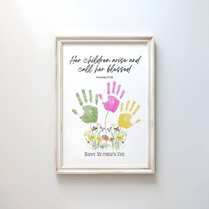 Mothers Day Handprint Gift | Bible Craft | Printable Mom Keepsake Gift ...