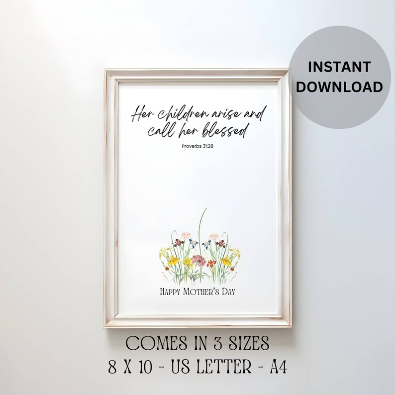 Mothers Day Handprint Gift | Bible Craft | Printable Mom Keepsake Gift ...