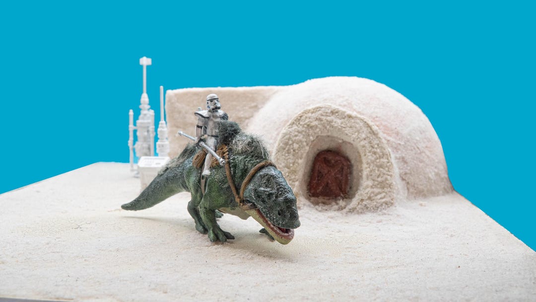 Tatooine Diorama - Dewbacks - Dewback Rider - Etsy