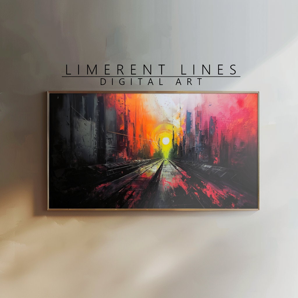 Distant Ruins | Abstract Futuristic Cityscape Painting | Digital ...