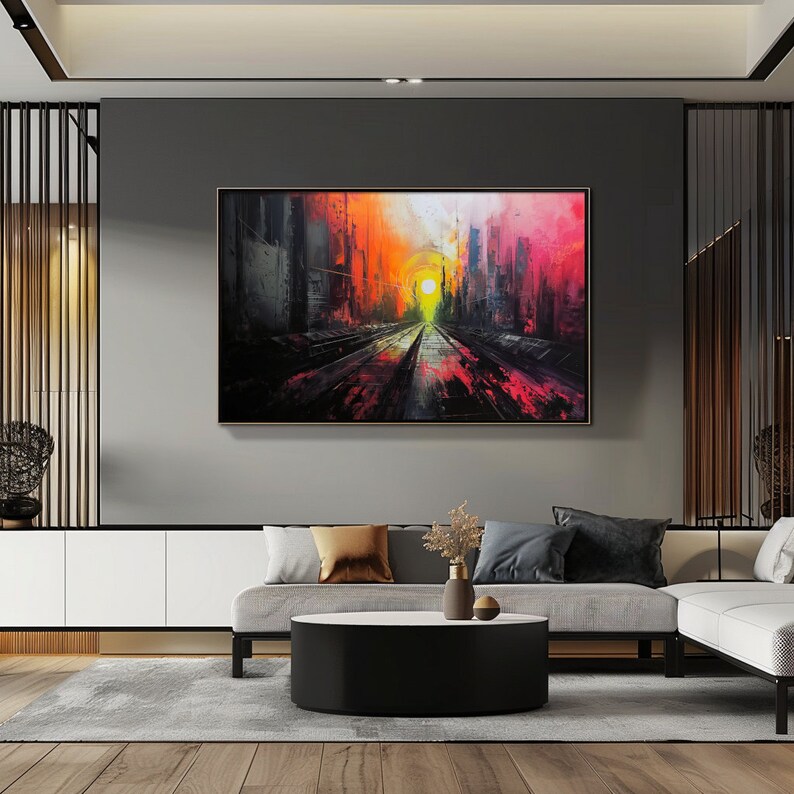 Distant Ruins | Abstract Futuristic Cityscape Painting | Digital ...