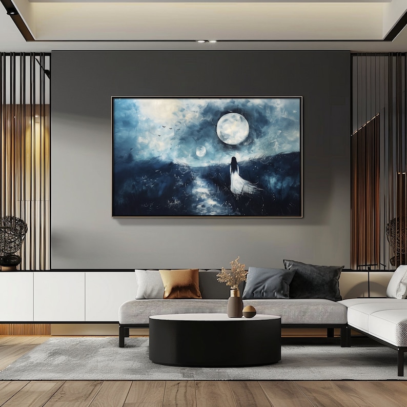 Uncanny Night | Horror Emotional Landscape Painting | Digital Download ...