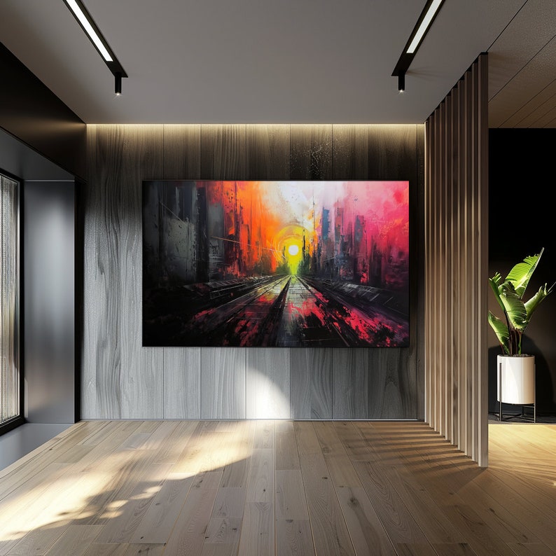 Distant Ruins | Abstract Futuristic Cityscape Painting | Digital ...