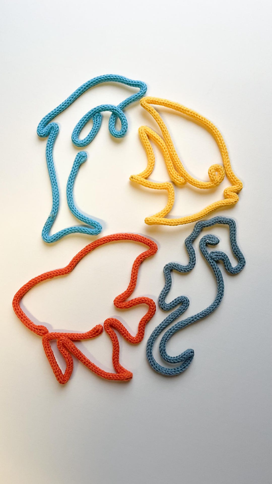 Knitted Wire Sealife, Under the Sea, Room Decor, Coastal, Ocean ...