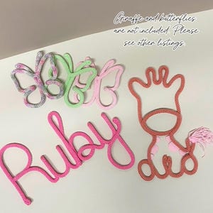 Knitted Name Sign,custom Wire Name,gifts for Kids,rope Words,nursery ...