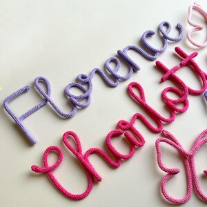 Knitted Name Sign,custom Wire Name,gifts for Kids,rope Words,nursery ...