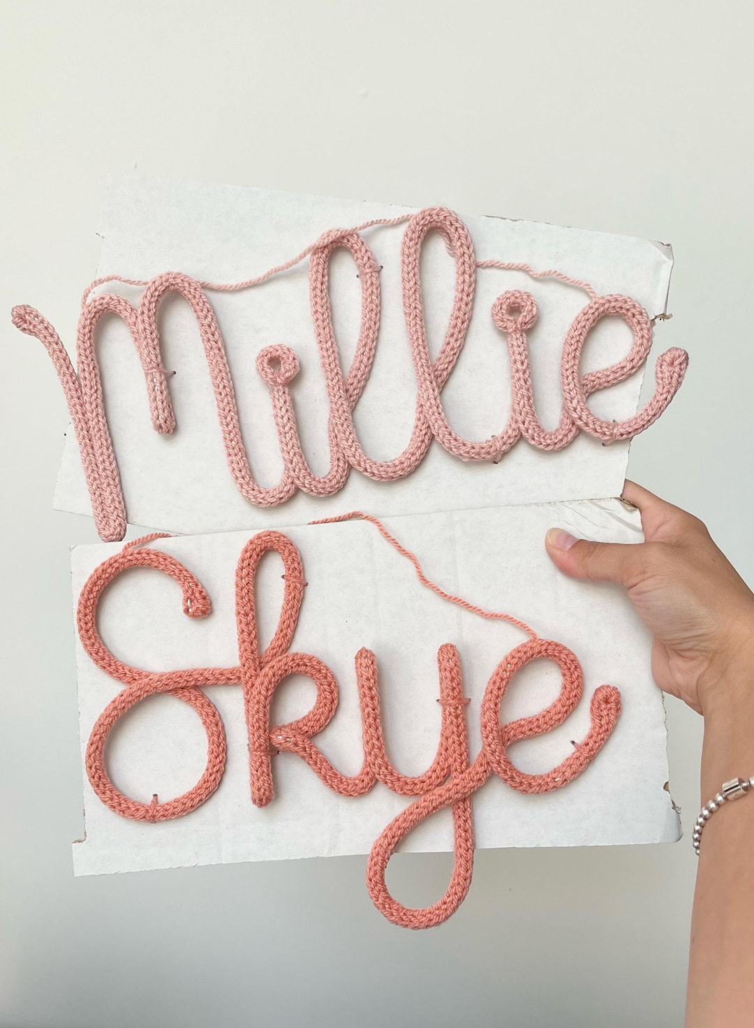 Knitted Wire Name Sign: Custom Nursery Decor - Etsy Australia