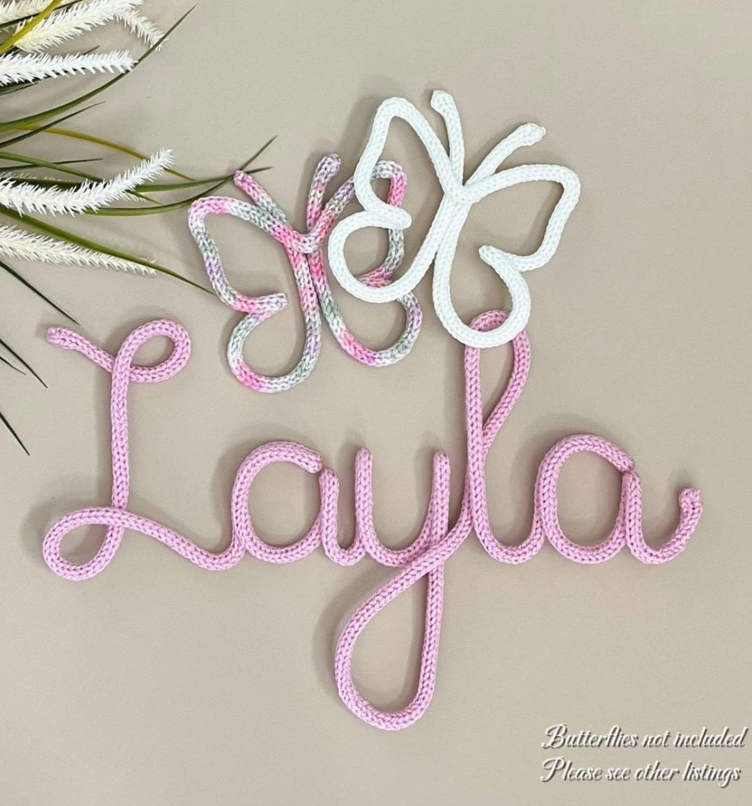 Knitted Name Sign,custom Wire Name,gifts for Kids,rope Words,nursery ...