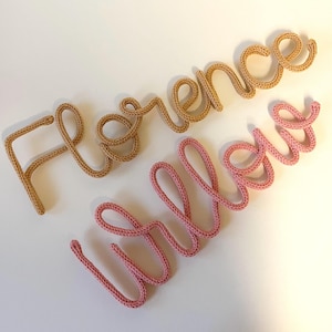 Knitted Wire Name Sign: Custom Nursery Decor - Etsy Australia