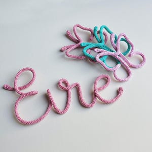 Knitted Name Sign,custom Wire Name,gifts for Kids,rope Words,nursery ...