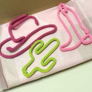 Knitted Wire Cowboy Hat Trio: Cactus, Boot, Hat - Western Decor - Etsy