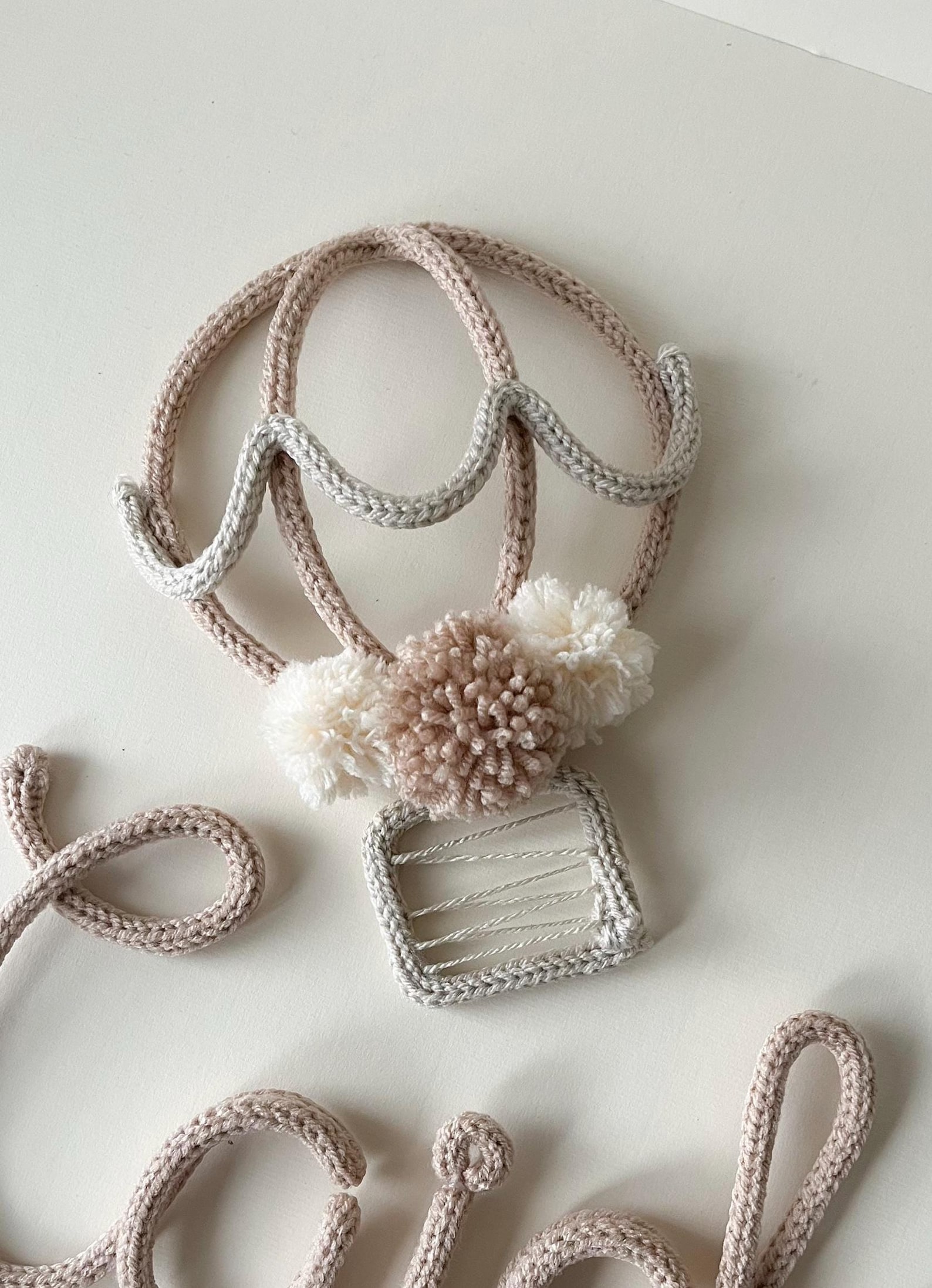 Knitted Wire Hot Air Balloon With Pom Poms - Nursery Decor - Etsy UK