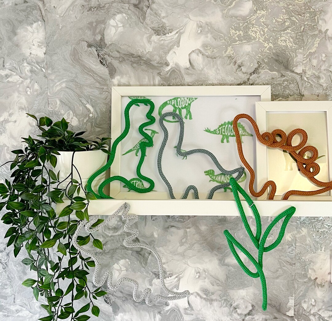 Dinosaurs, Knitted Wire Dino, Dino Room, Childrens Room, Playroom ...