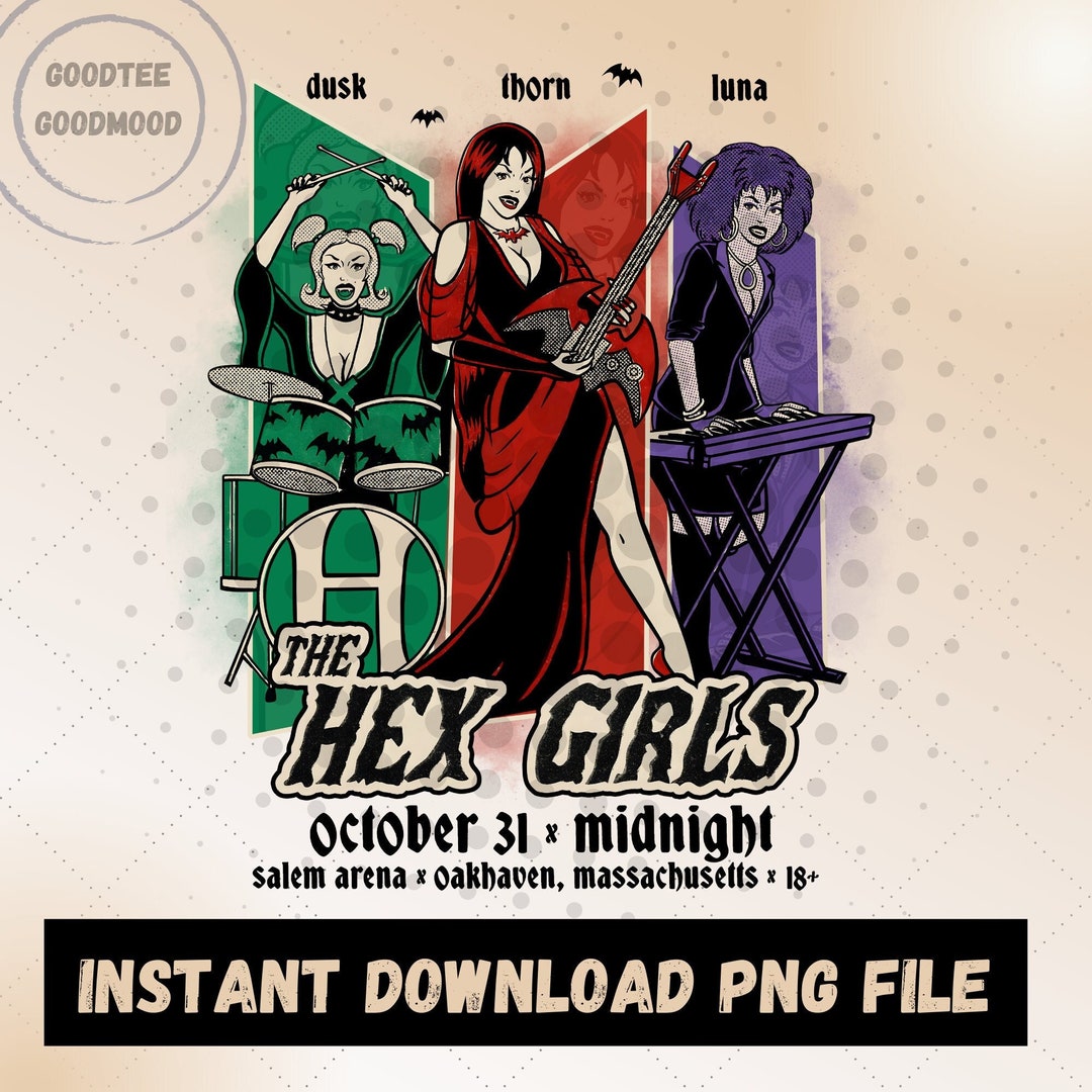 The Hex Girls Tour Png, the Hex Girls Inspired Png, Rock Band Png, Hex ...