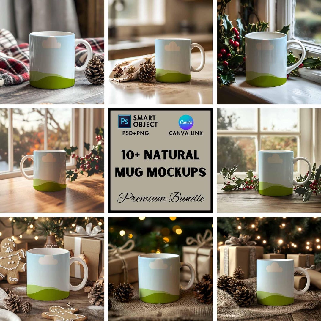 Natural Mug Mockup | Printify Mug Mockup | White Coffee Mug | Digital ...