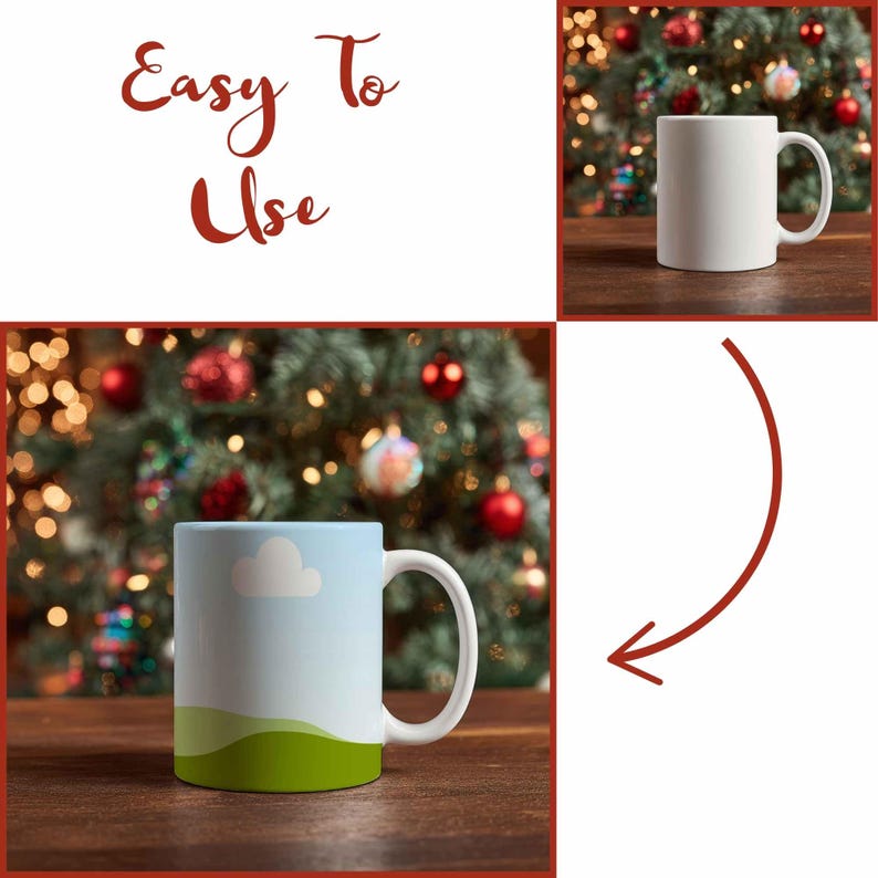 Christmas Coffee Mug Mockup | Christmas Gift | Print on Demand | Canva ...