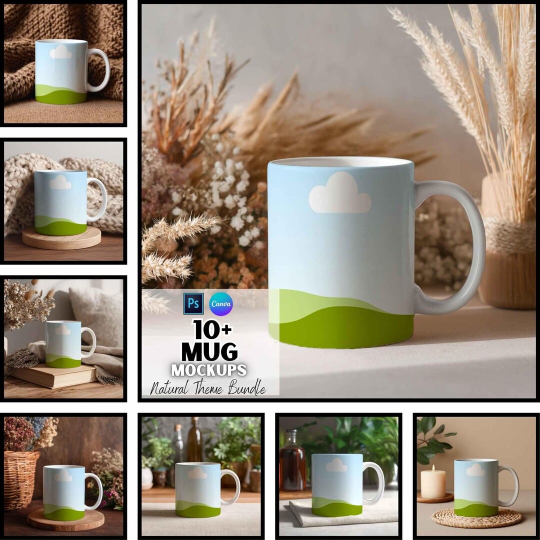 Mug Mockup Bundle | Coffee Cup | Digital Download | Canva and PSD ...
