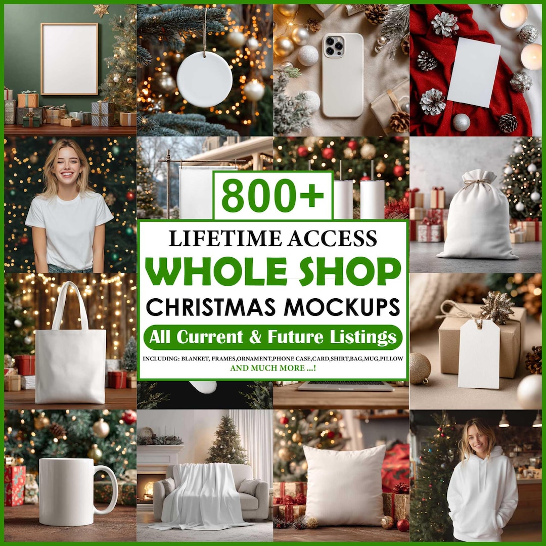 Christmas Whole Shop Mockups Bundle | Digital Download | Printify ...