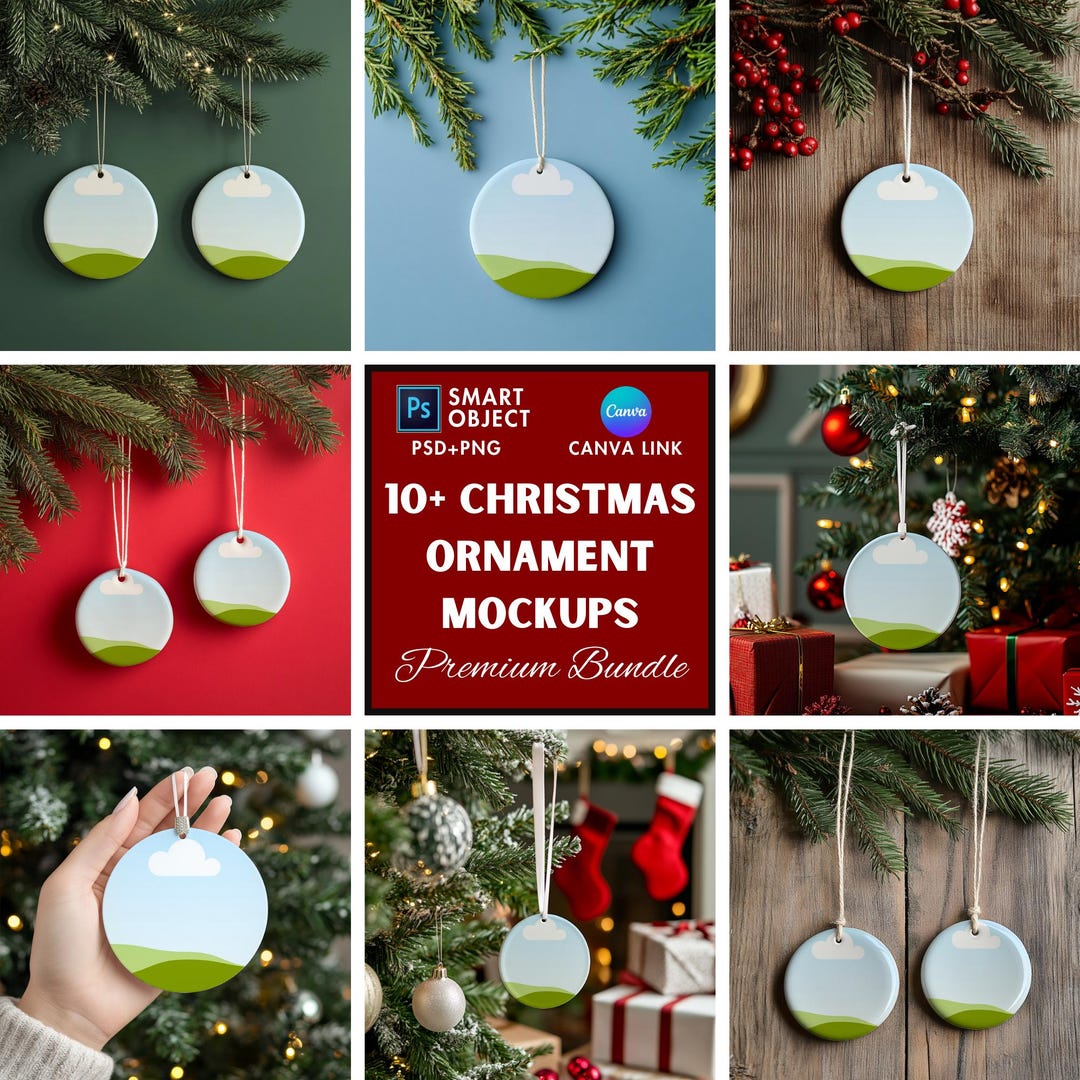 Christmas Ornament Mockups | Christmas Mockups | Christmas Ornaments ...