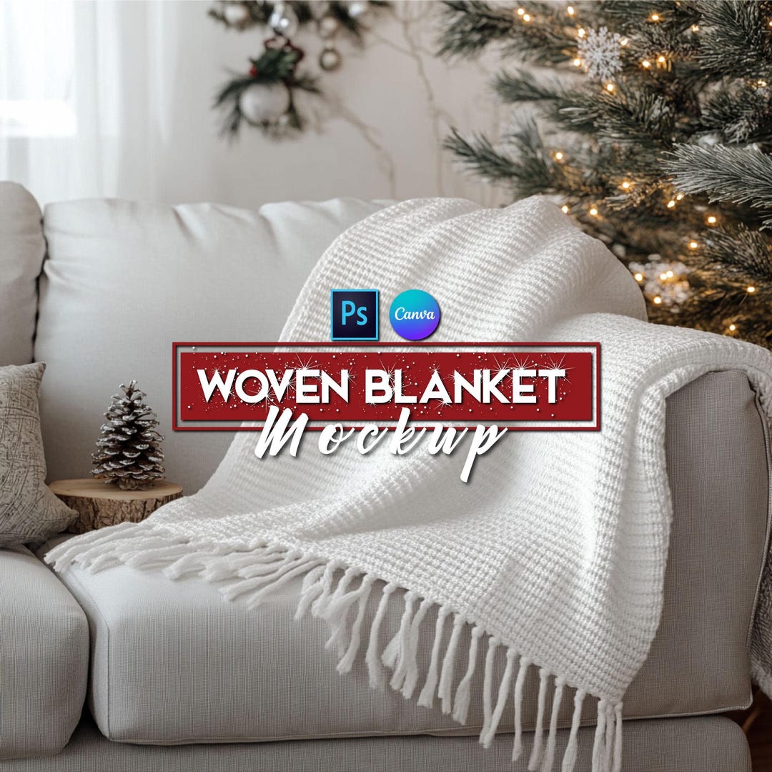 Woven Blanket Mockup | Blanket Mockup | Mockups | Printify Mockup ...