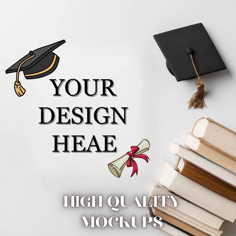 Graduation Flat Lay Mockups | Graduation Backdrop | Digital Background ...