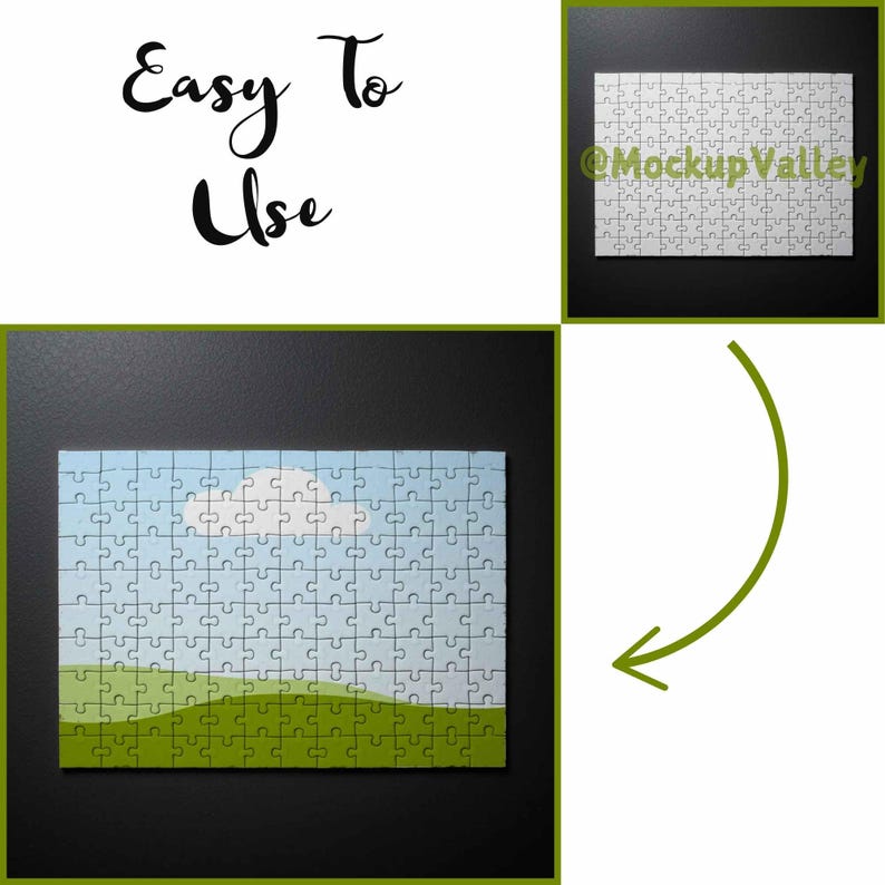 Puzzle Mockups | Jigsaw Puzzle | Picture Puzzle Mockups | Canva and PSD ...