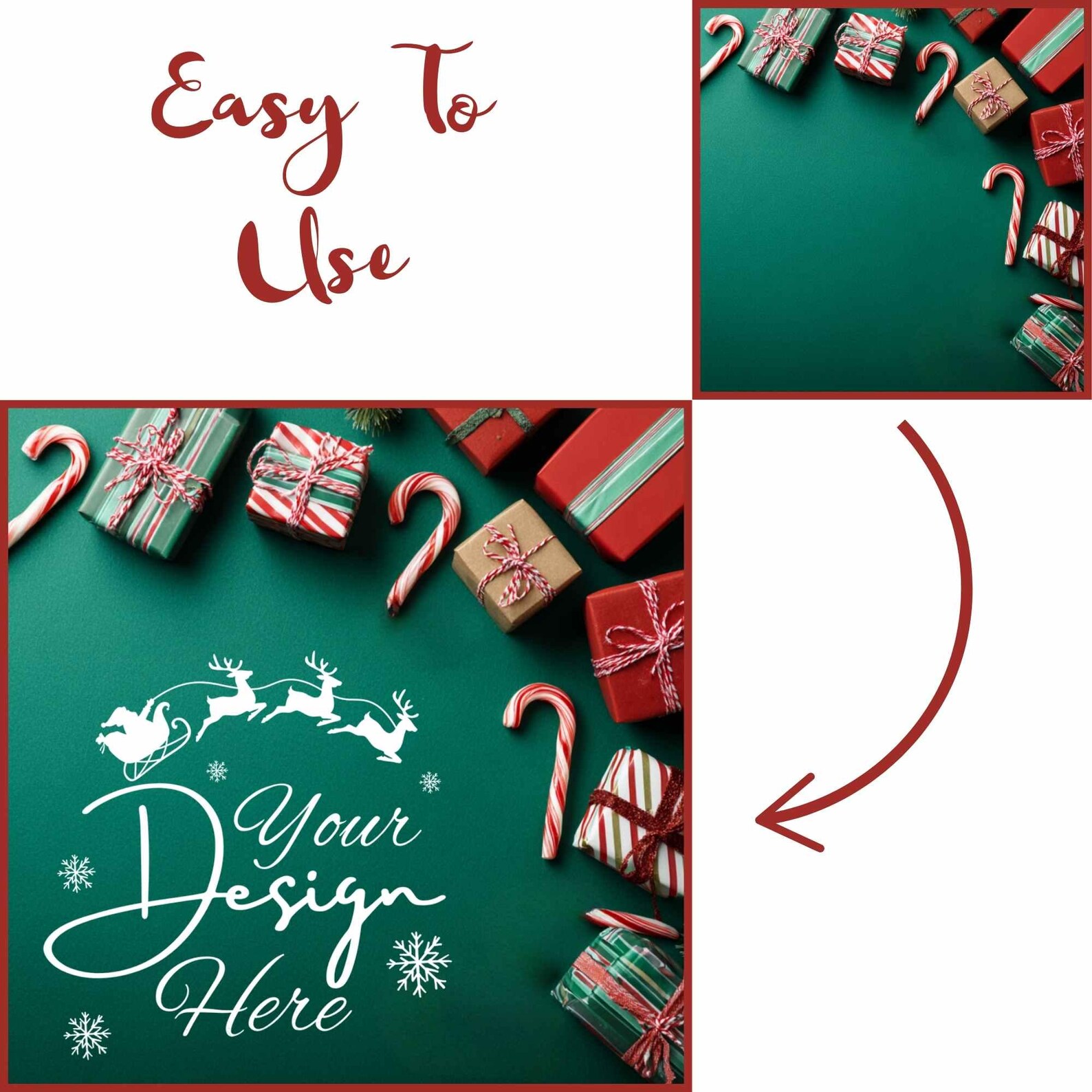 Christmas Flatlay Mockup, Christmas Flatlay, Christmas Mockup, Digital ...
