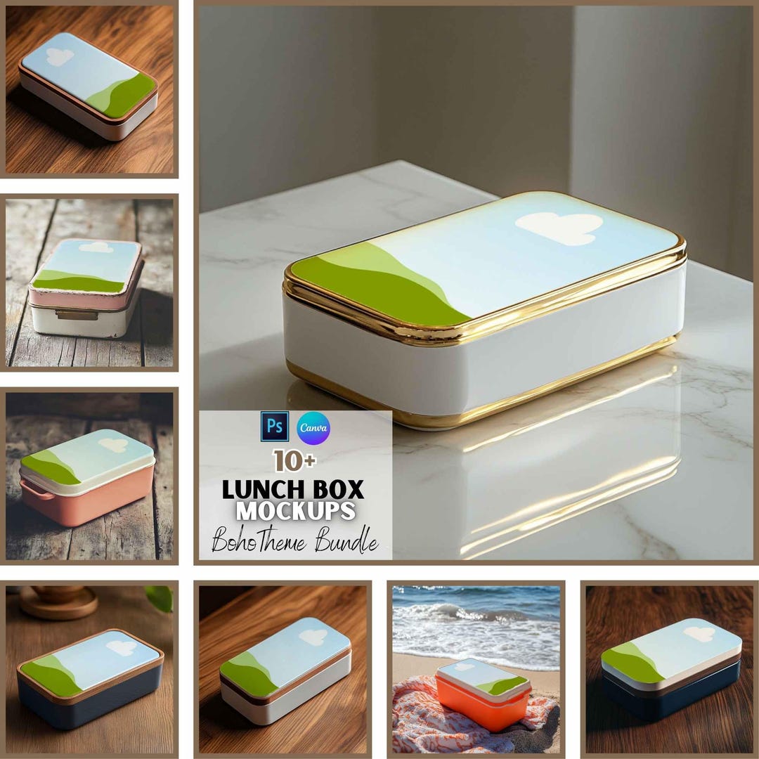 Lunch Box Mockup | Product Mockup | Printify | Back to School | Canva ...