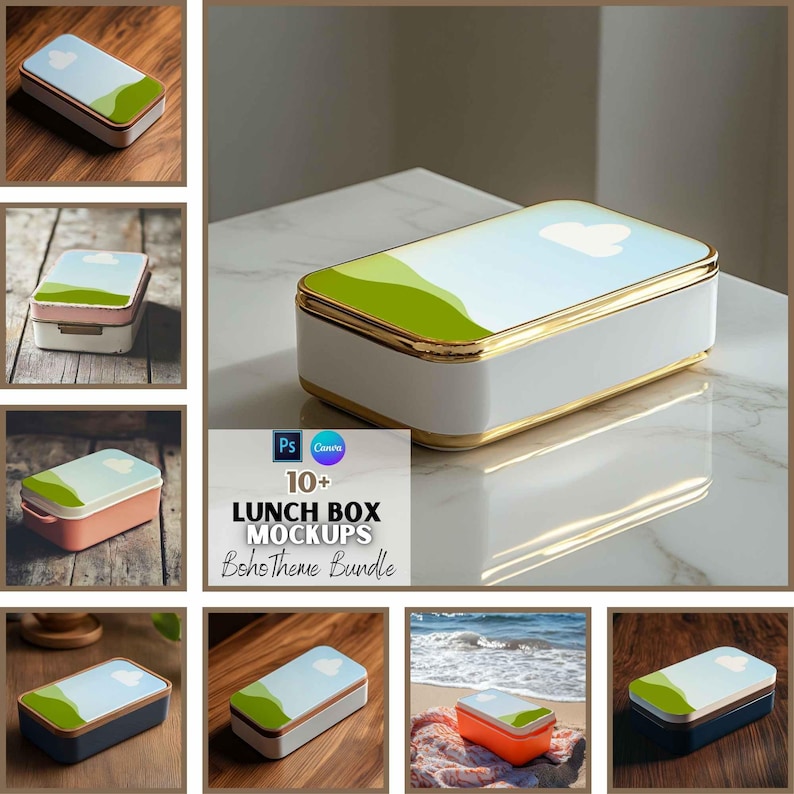 Lunch Box Mockup | Product Mockup | Printify | Back to School | Canva ...