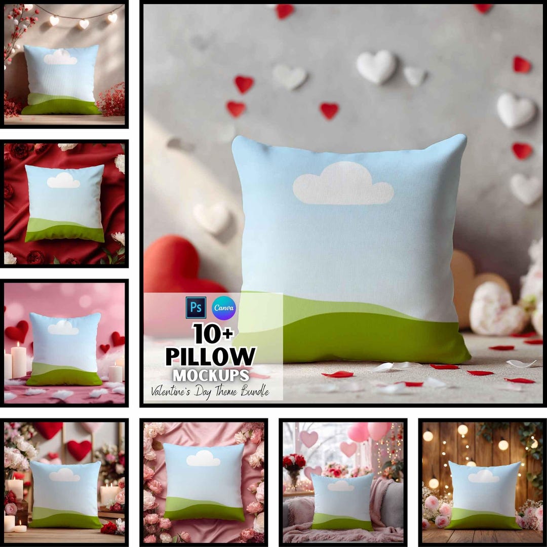 Valentine Pillows Mockup | Personalized Pillow | Digital Download ...