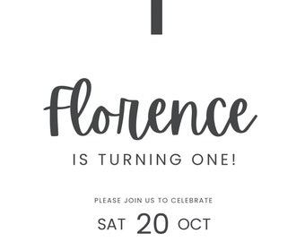 Minimalist Birthday Party Invitation - Etsy