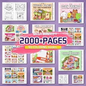 2000+coloring Pages-mega Bundle-super Cute Animal Characters Coloring ...