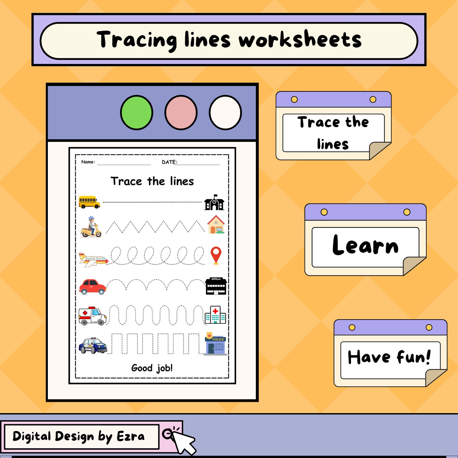Line Tracing Worksheets, Lines Trace Pages Printable, Homeschool Busy ...