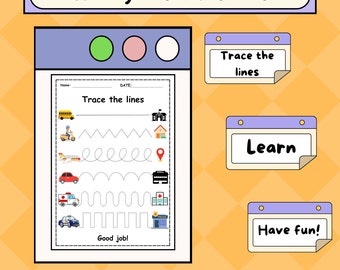 Preschool Line Tracing Worksheets Line Tracing Practice Printable ...