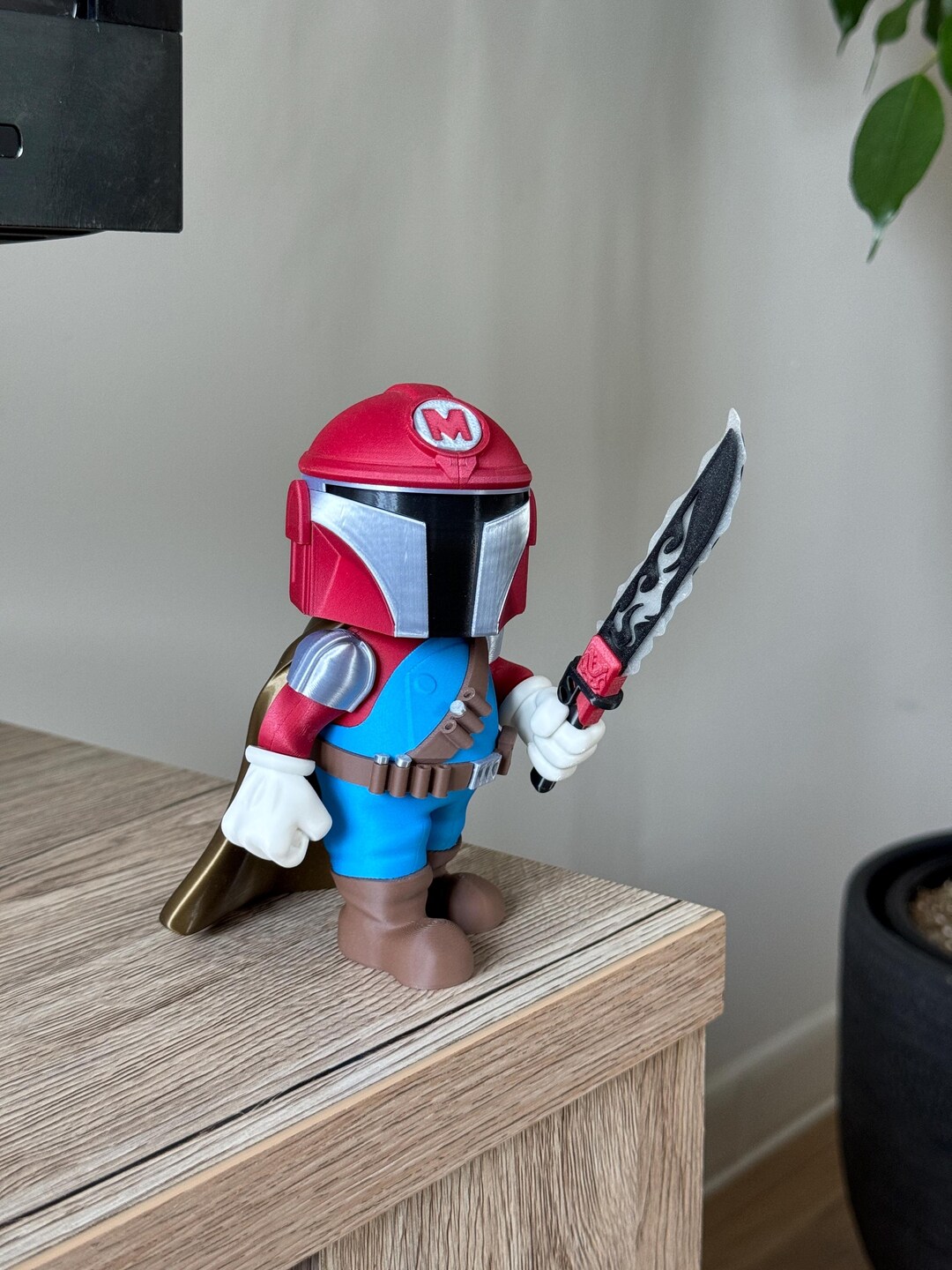 Mariolorian, Figurine Inspired by Mario and Mandalorian - Etsy